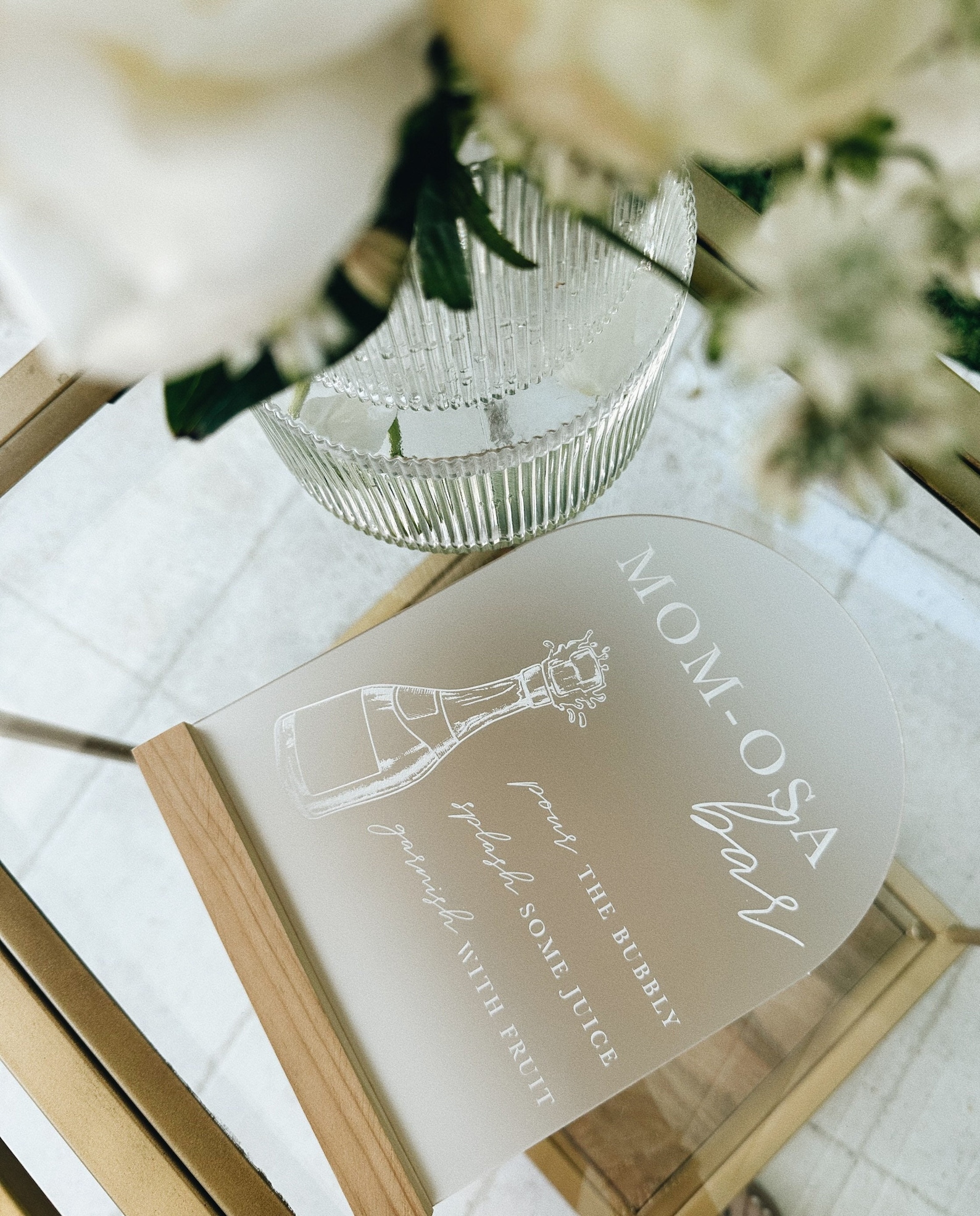 Acrylic Momosa Bar Sign,mimosa Bar Signage, Juice Labels, Refreshment ...