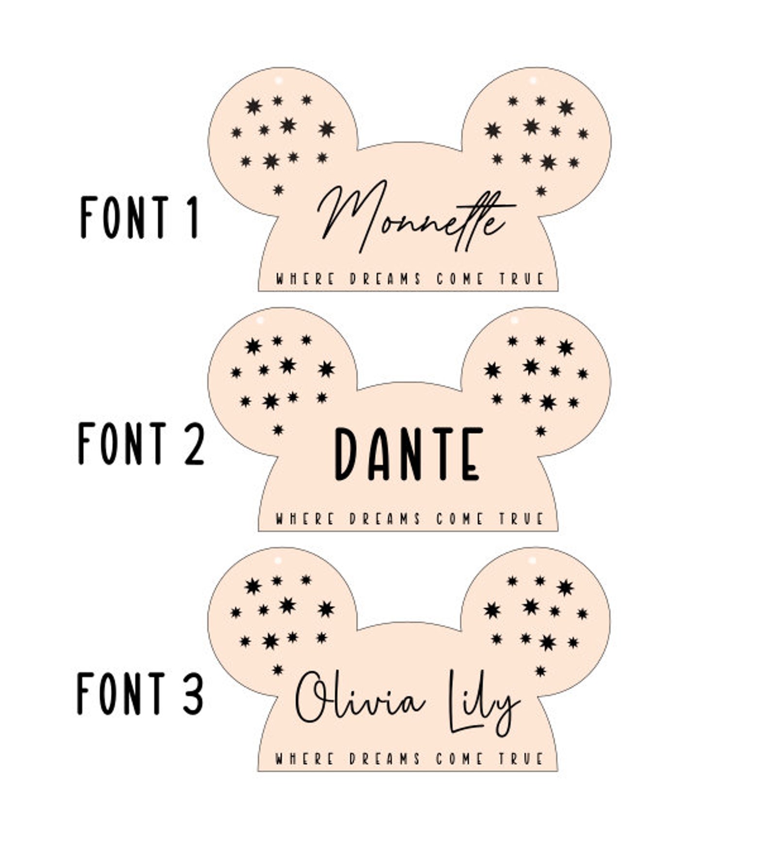 Personalized Mickey Name Tag 50th Anniversary Mouse Ears | Etsy