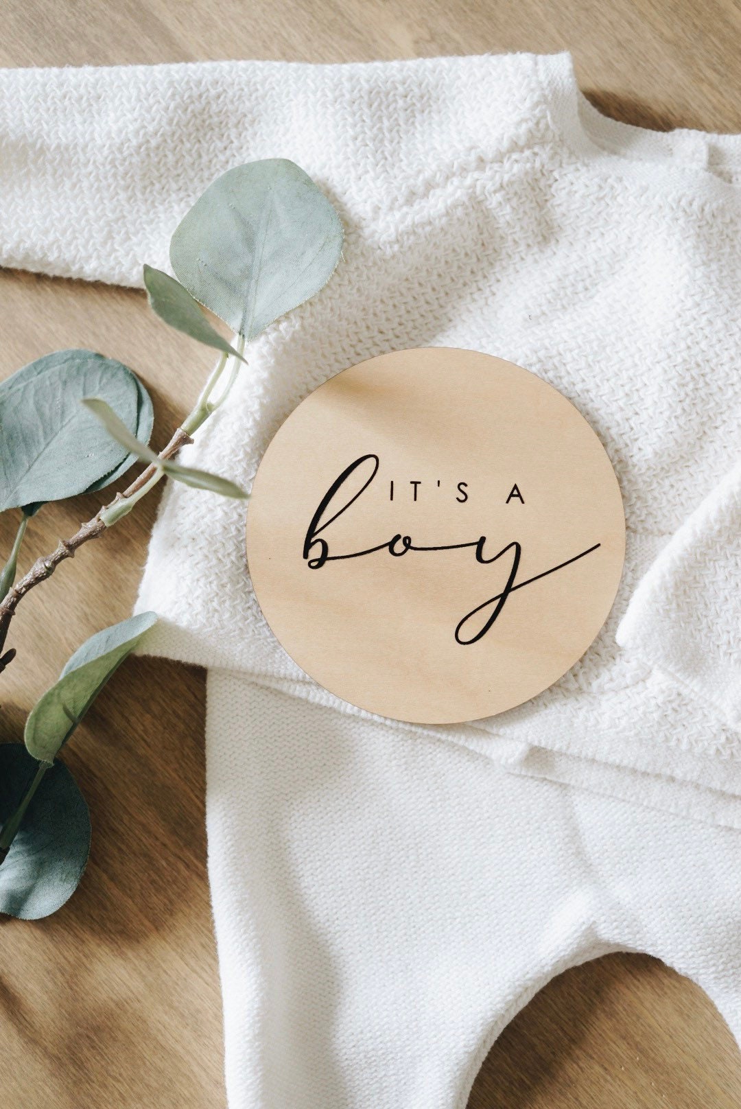 Gender Reveal Plaque, It’s a Boy Announcement Sign, It’s a Girl Wooden ...