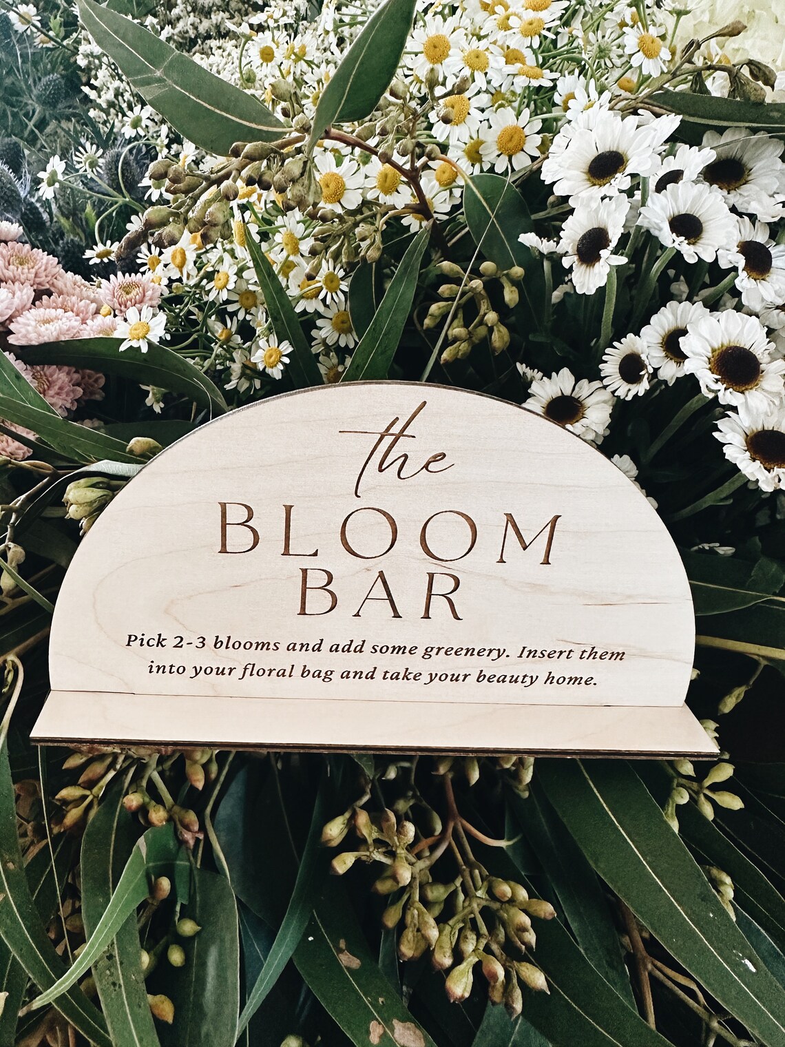 Wooden Buffet Food Name Sign, Bloom Bar Sign, Shower Food Labels ...