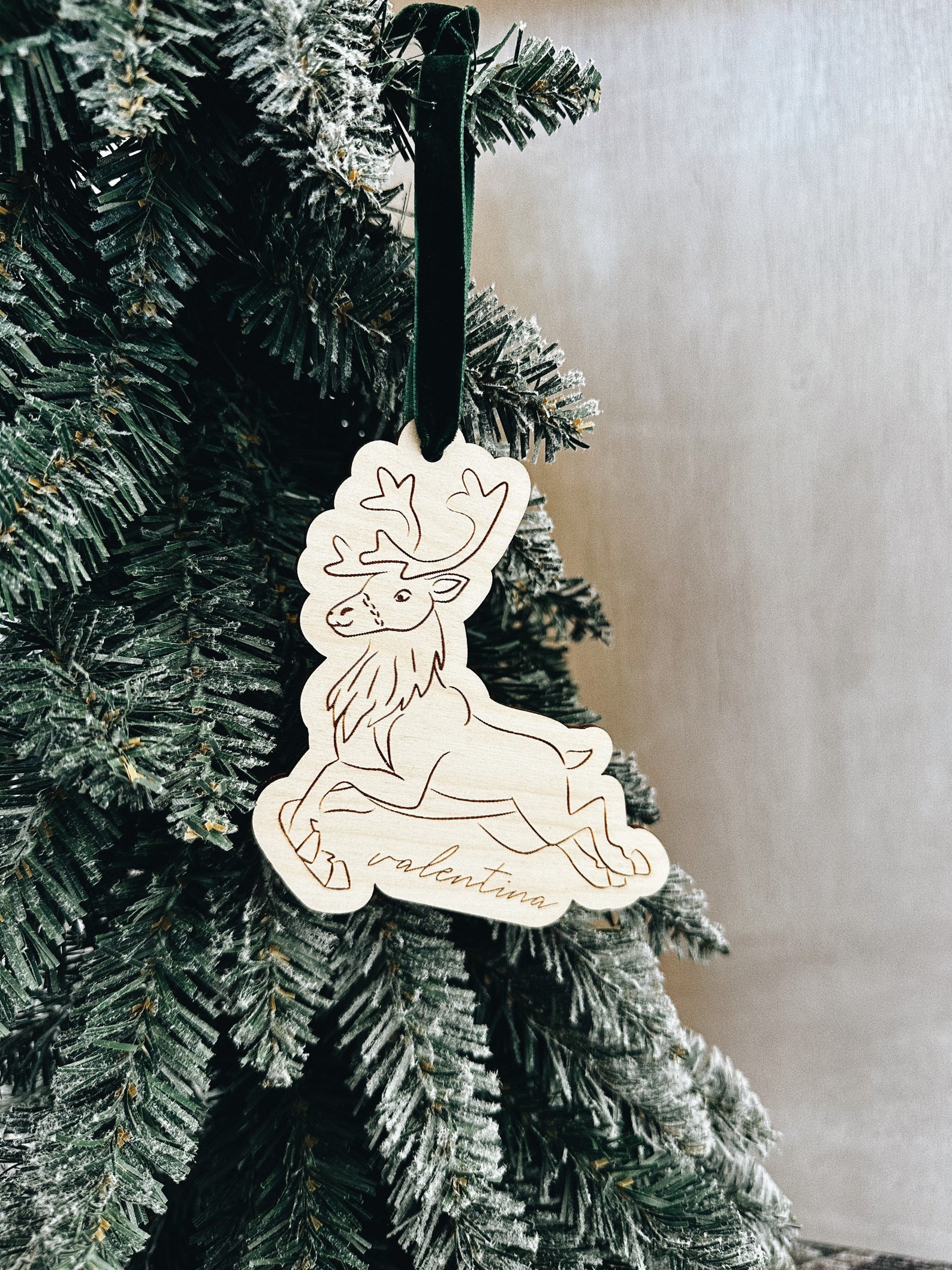 Rudolph Reindeer Name Tag Ornament, Personalized Christmas Tag ...