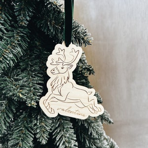 Rudolph Reindeer Name Tag Ornament, Personalized Christmas Tag ...
