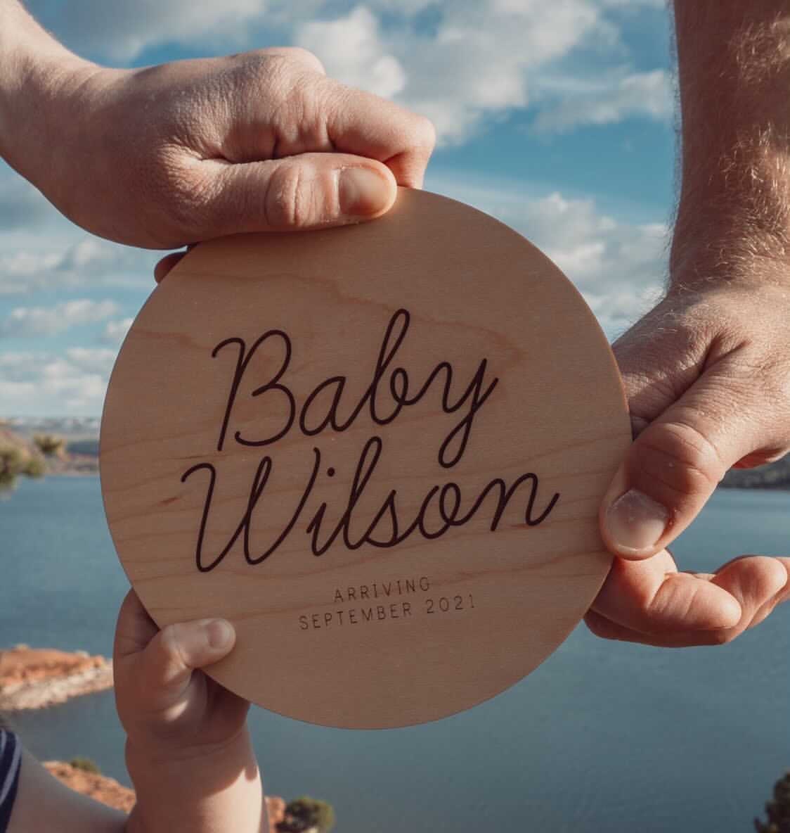 Pregnancy Announcement Due Date Sign Baby Coming Soon Baby - Etsy