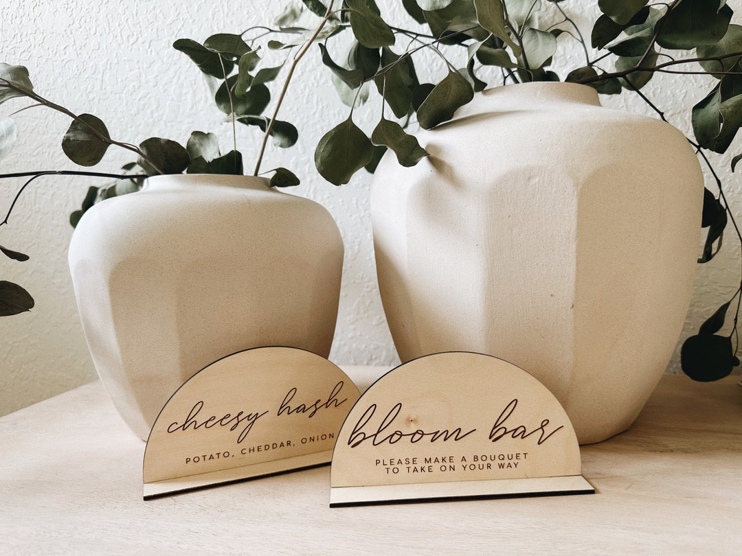 Wooden Buffet Food Name Sign, Party Food Tag, Shower Food Labels ...