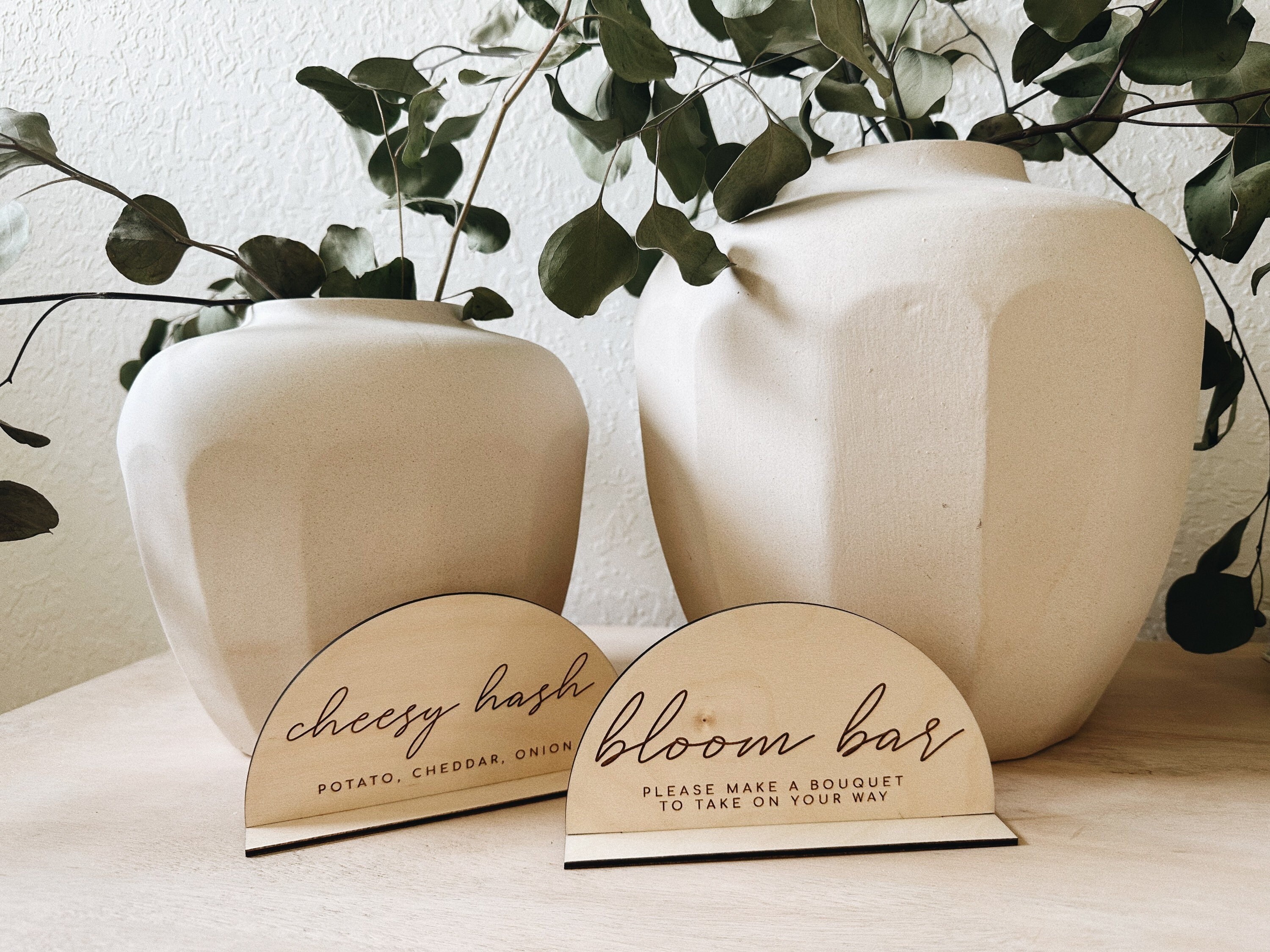 Wooden Buffet Food Name Sign, Party Food Tag, Shower Food Labels ...