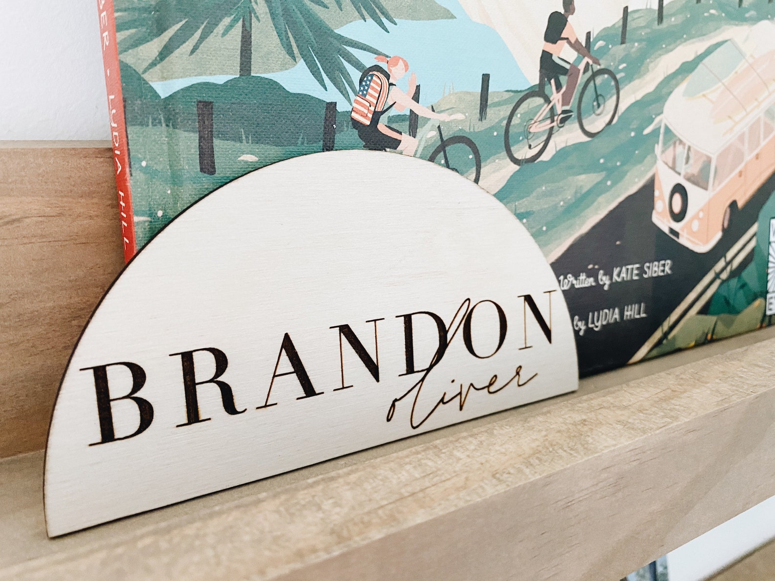 Arched Name Sign, Baby Announcement, Birth Announcement Sign, Half Moon ...