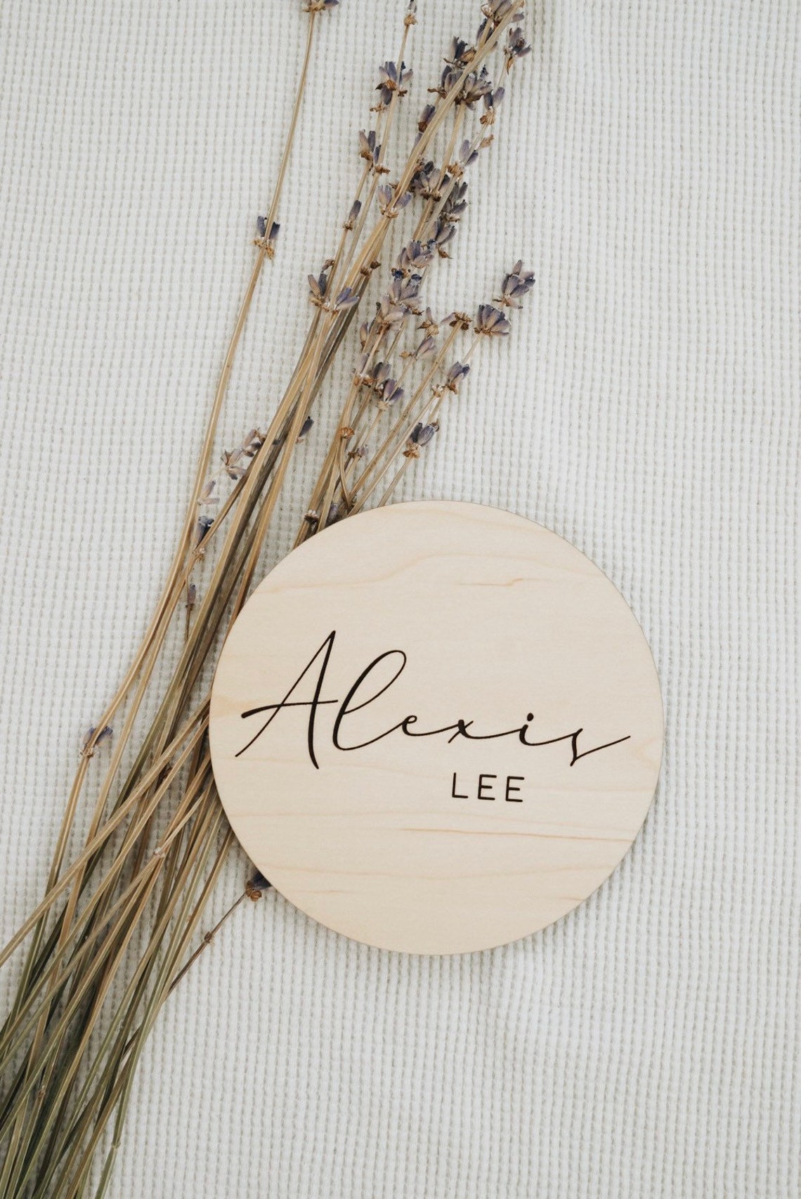Wooden Baby Name Announcement Sign, Modern Birth Announcement, Baby ...