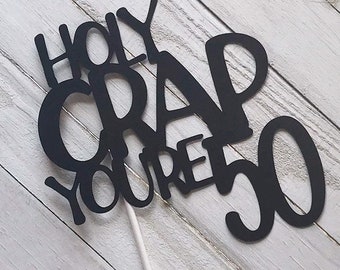 Holy Crap Cake Topper | Etsy