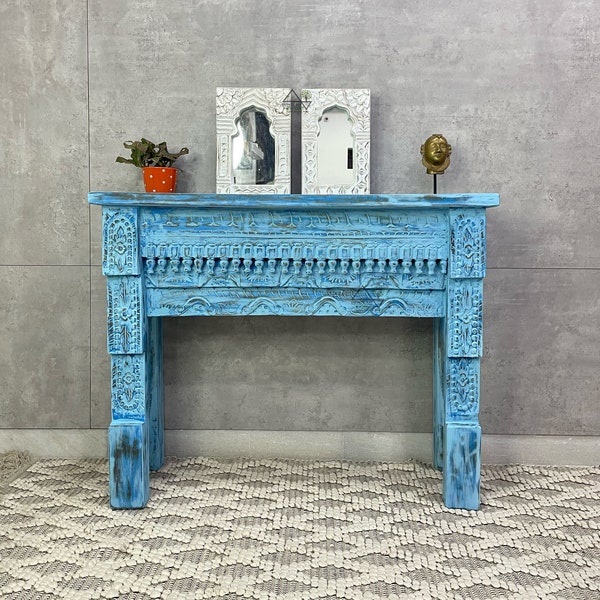 Blue Console Table - Etsy