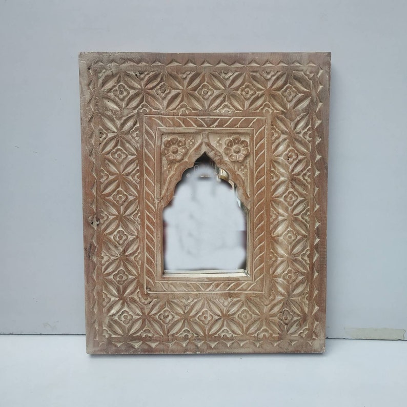 Indian Carved Wooden Wall Mirror Frame indian Mirror - Etsy