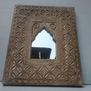 Indian Carved Wooden Wall Mirror Frame Indian Mirror | Etsy
