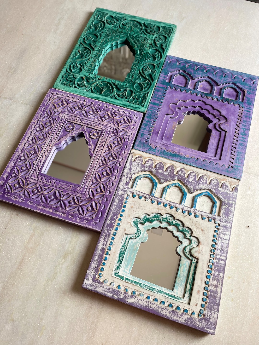 Wooden Mirror Frame/ Color Frame/ Color Distressed Mirror Frames ...