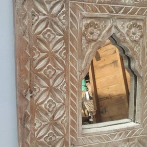 Indian Carved Wooden Wall Mirror Frame Indian Mirror | Etsy