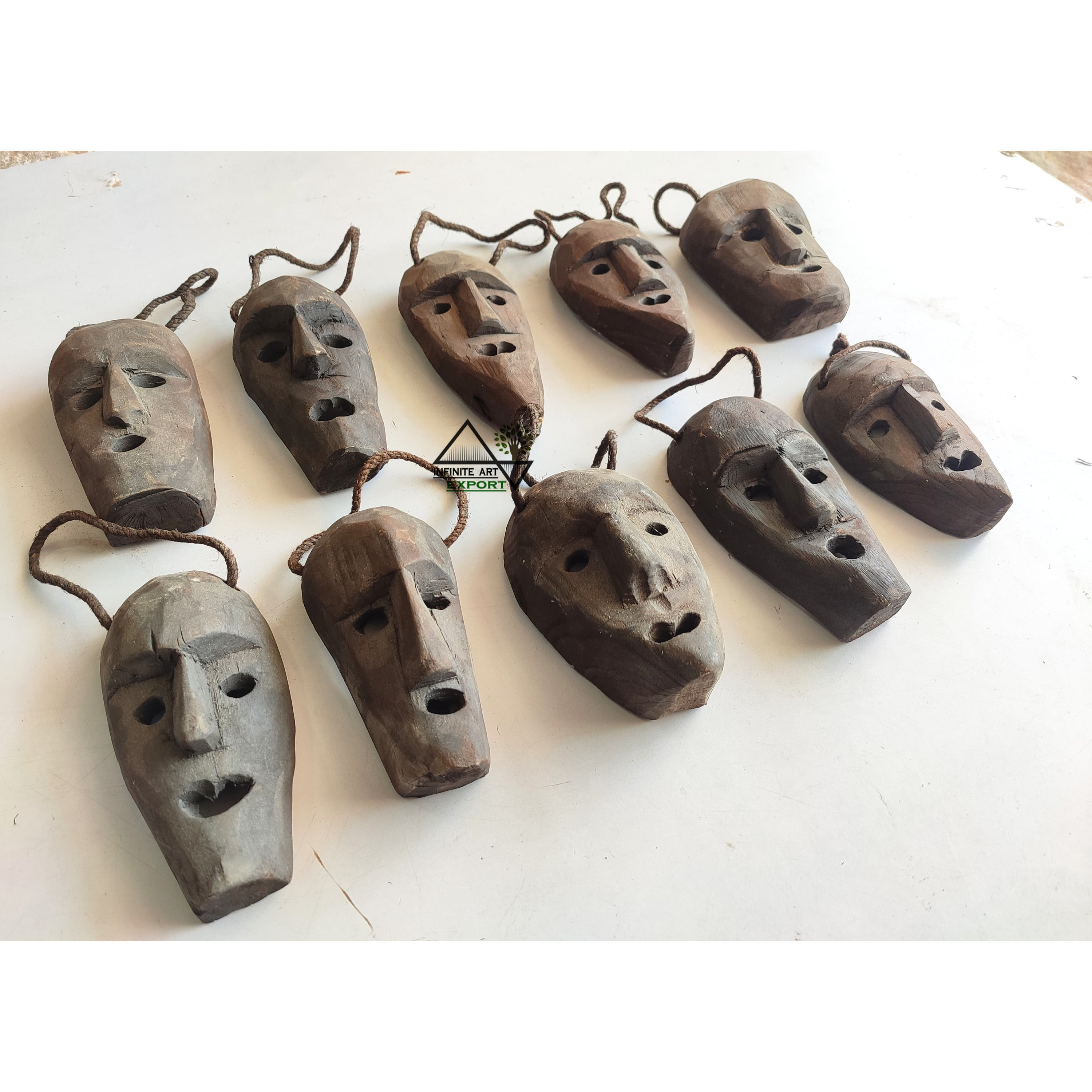 Carved Wooden Shamanic Ethnic Mask Nepalese - Ethnic Wooden Mask Indian ...
