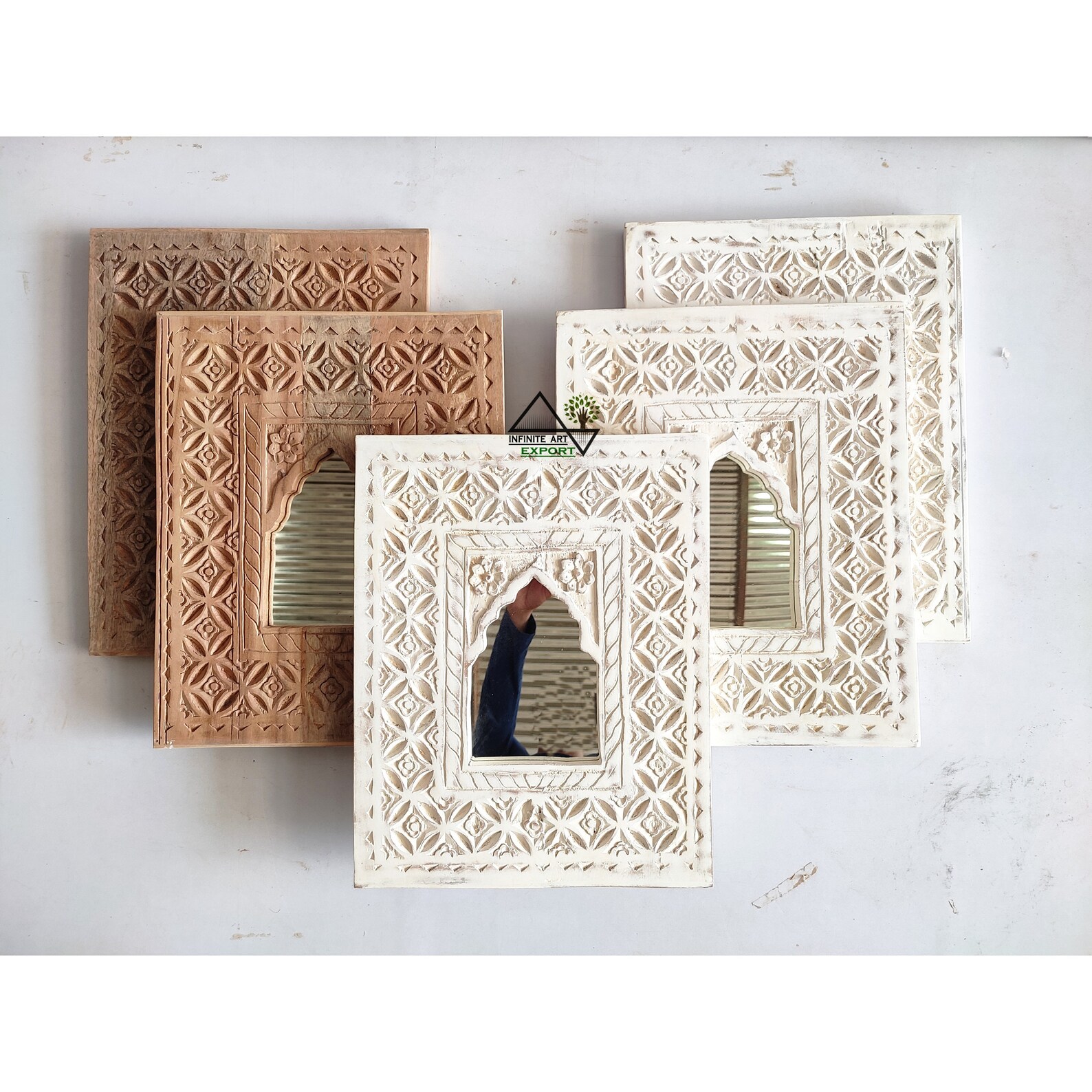 Indian Carved Wooden Wall Mirror Frame indian Mirror - Etsy