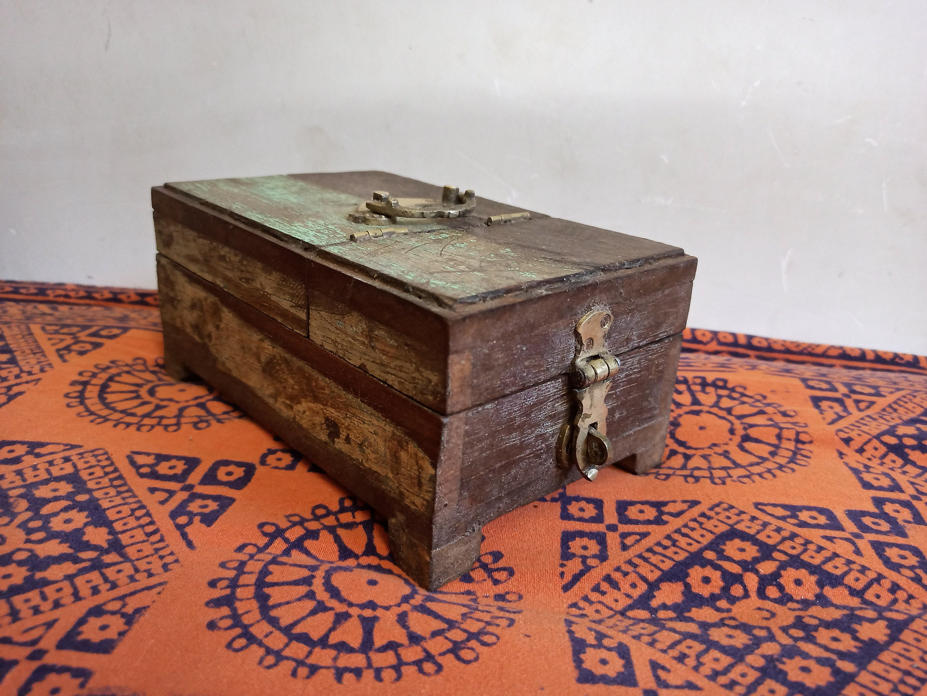 Old Indian Shaving Box Reclaimed Mirror Box Antique | Etsy