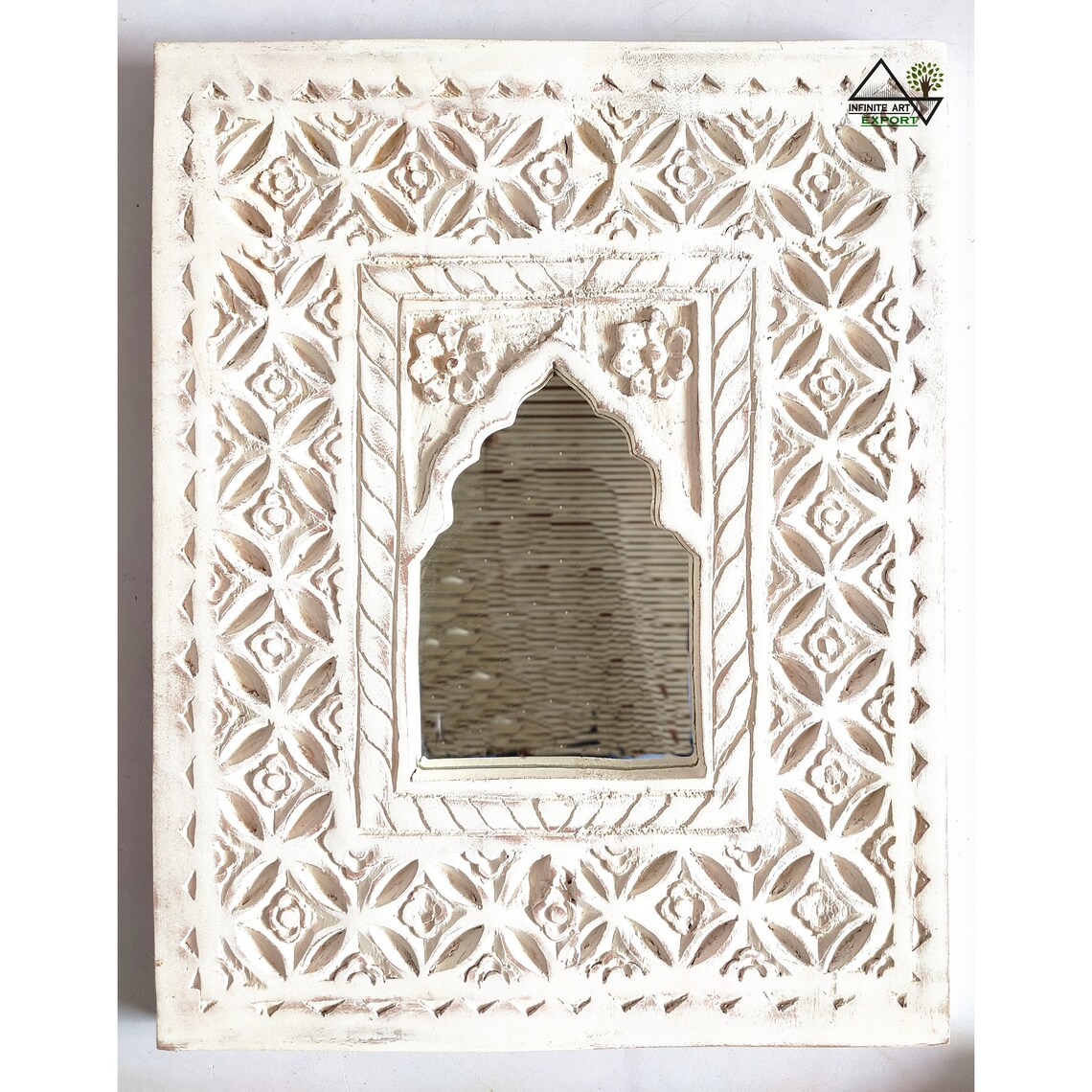 Indian Carved Wooden Wall Mirror Frame indian Mirror - Etsy