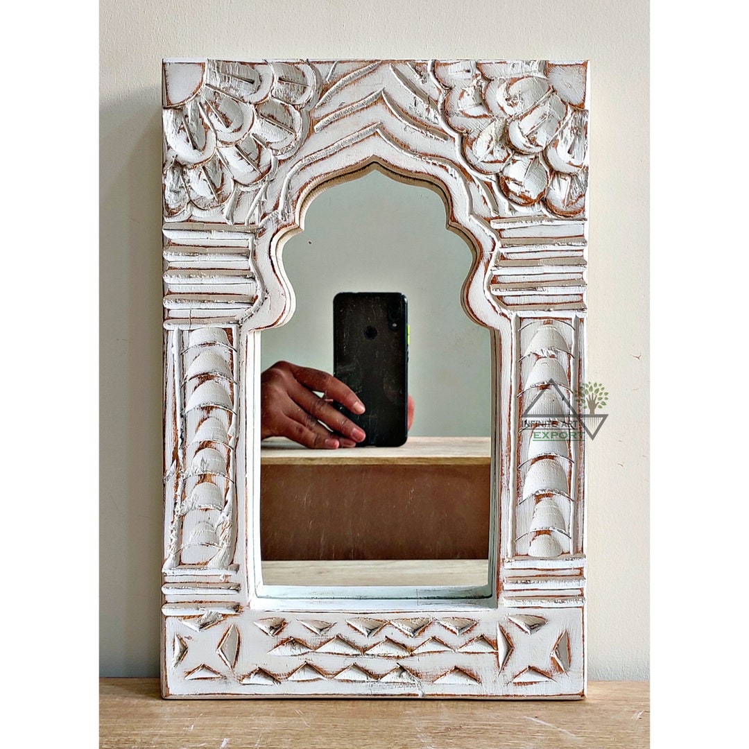 Old Indian Temple Mirror , Reclaimed Mirror, Antique Furniture, Home ...