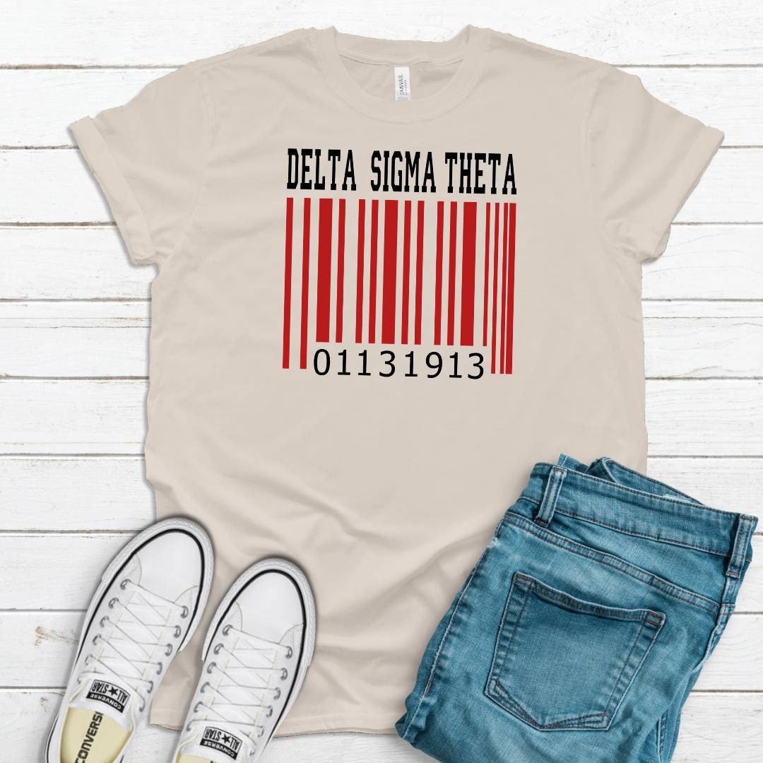 Delta Sigma Theta 1913 Barcode DST Sorority Greek T-shirt - Etsy