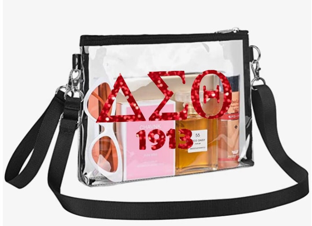 Delta Sigma Theta Clear PVC 3-in-1 Crossbody With Glitter - Etsy