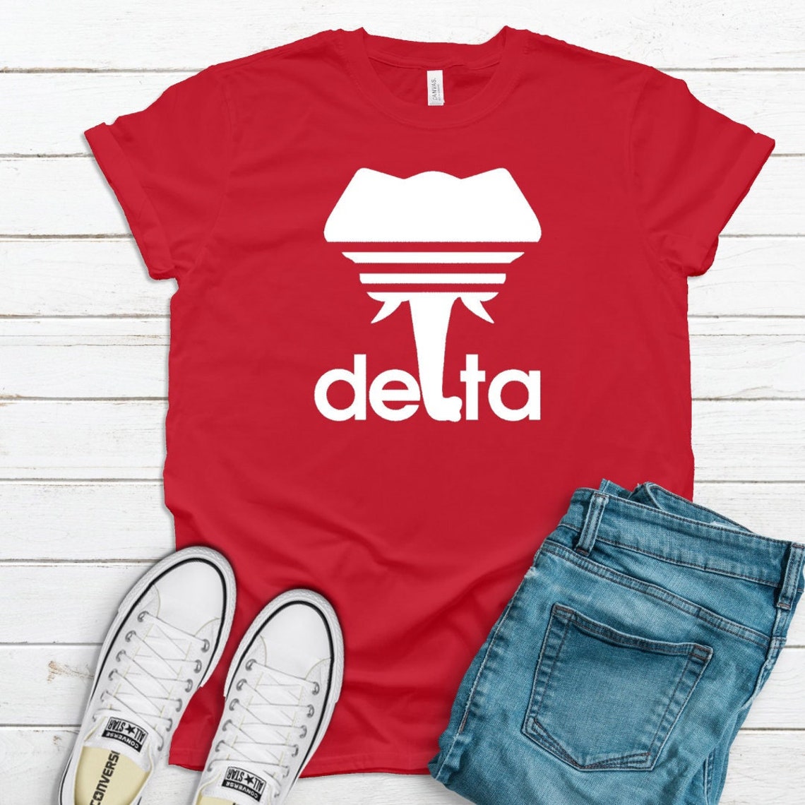 Delta Adidas Elephant T-shirt Delta Sigma Theta Sorority - Etsy