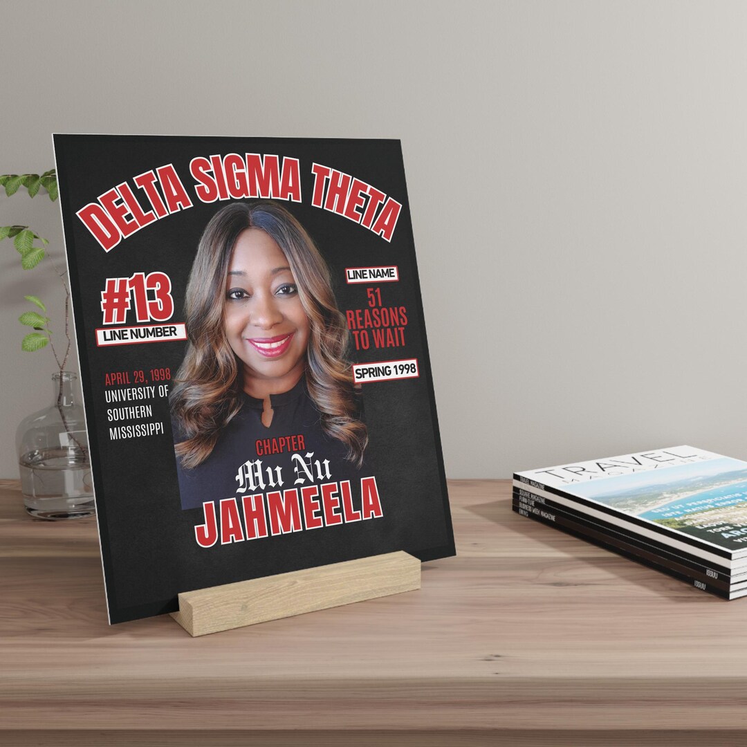 CUSTOM Delta Sigma Theta Pledge Magazine Display Memory Board With ...