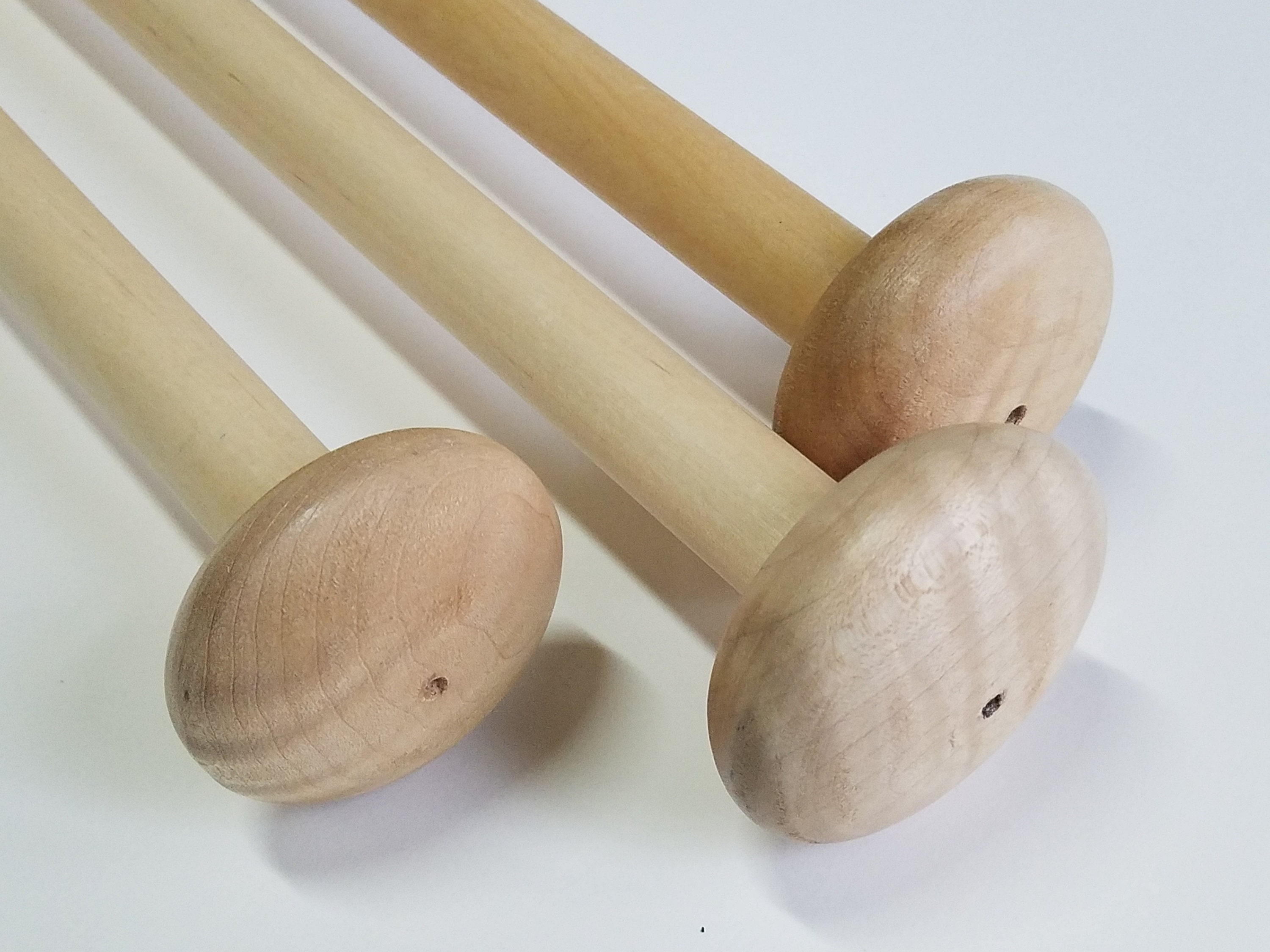 Set of 2 Natural Hardwood Physical Therapy Dowels for Shoulder Strength ...