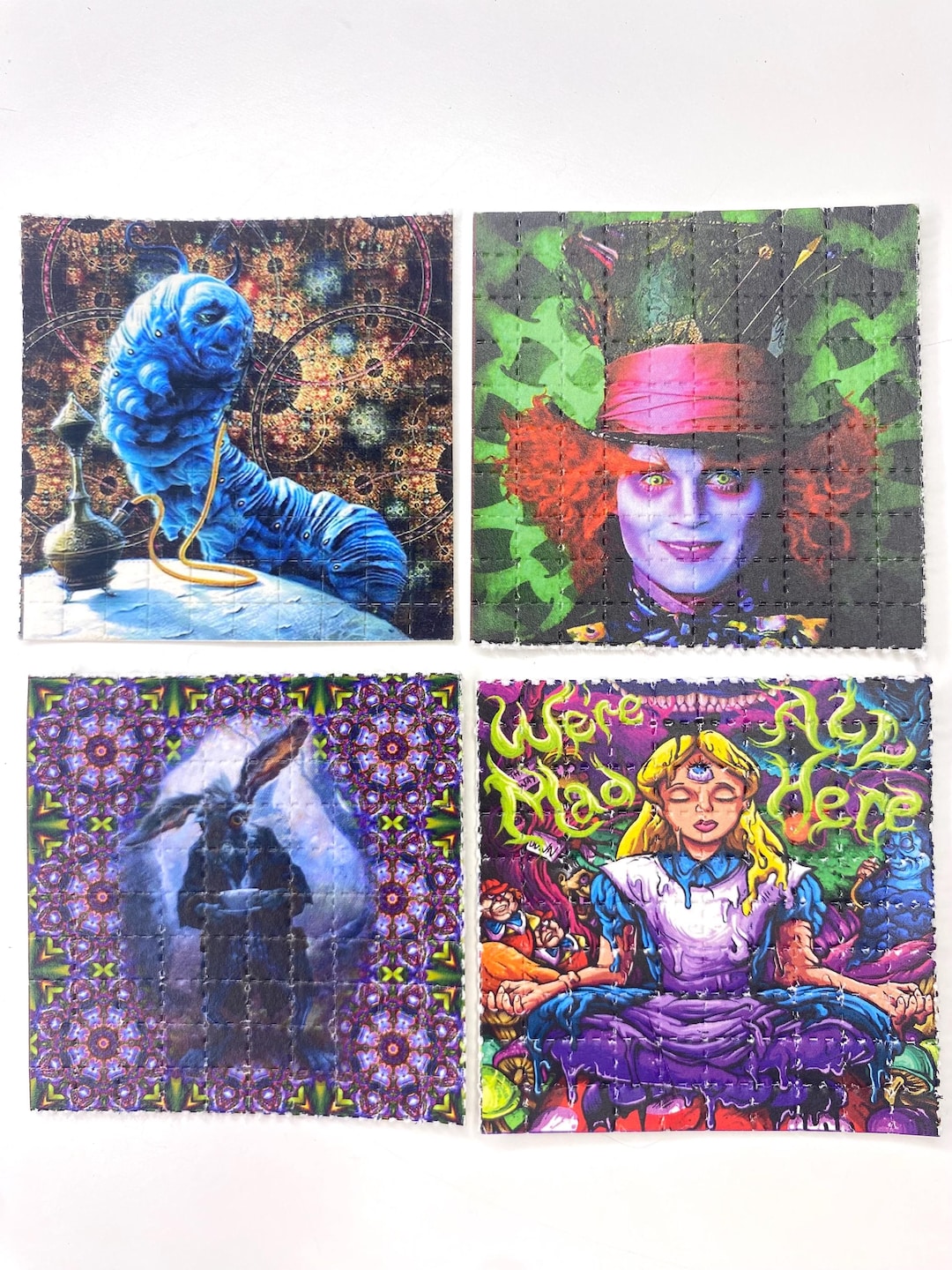 Alice in Wonderland Blotter Paper Psychedelic LSD Art, Hatter Cheshire ...