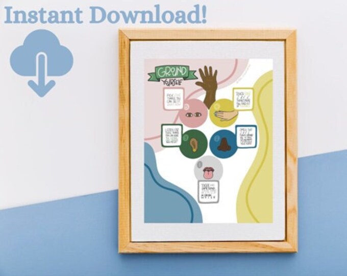 Printable Grounding Exercise Print // Digital Download // 54321 ...