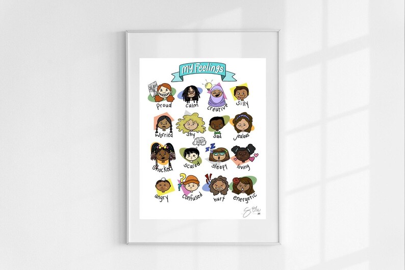Printable* Diverse Kids Feelings Chart *digital Download* - Etsy Australia
