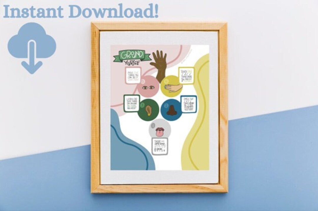 Printable* Grounding Exercise Print // Digital Download // 54321 ...