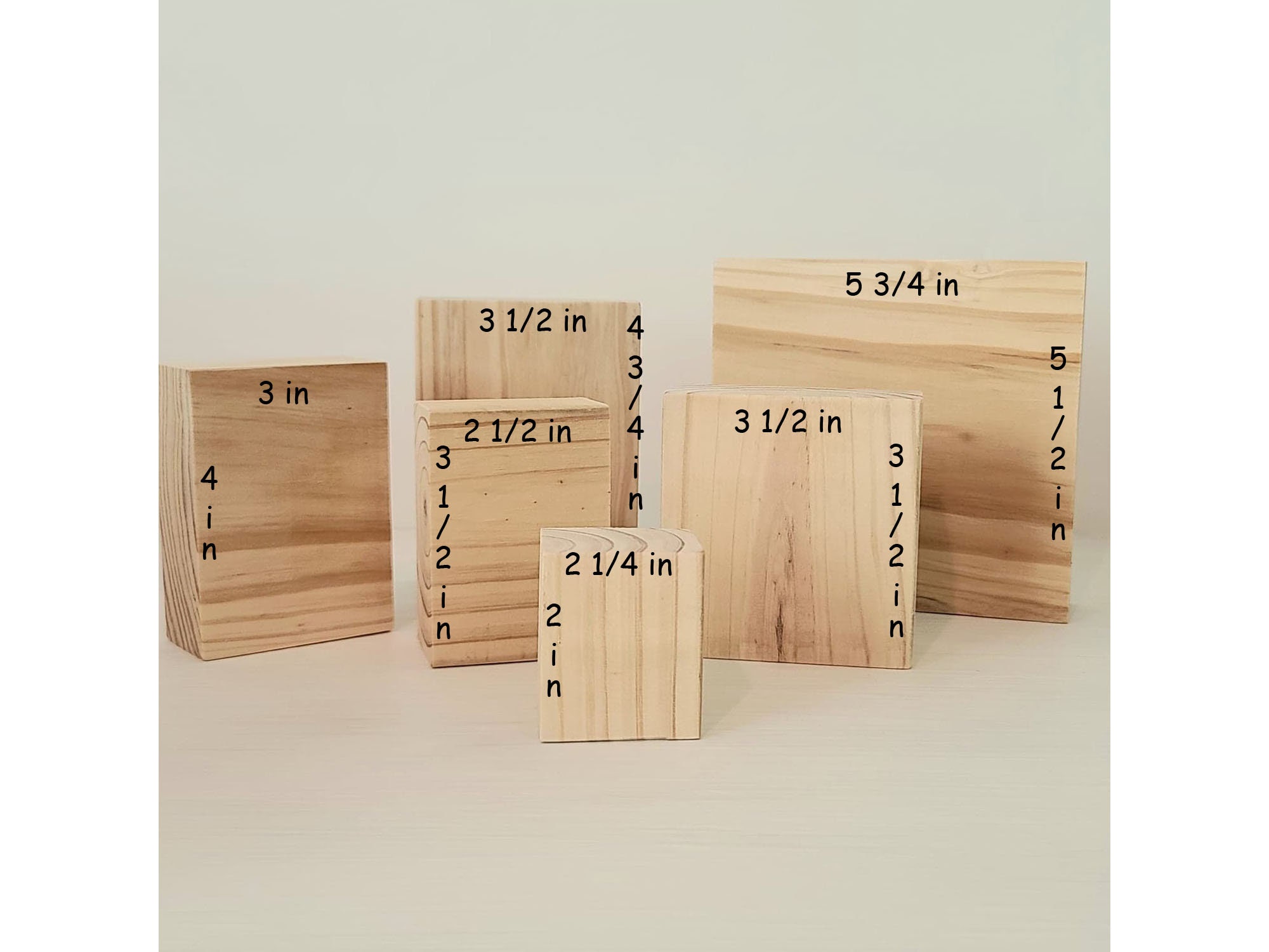 6 Unfinished Chunky Wooden Block Set Ready to Paint for Wood Crafts - Etsy