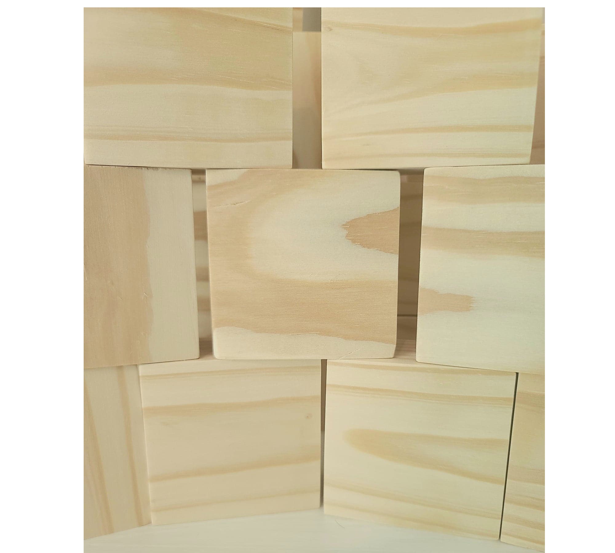 20 Piece Unfinished Chunky Wooden Block Set 3 in X 3 in Ready to Paint ...
