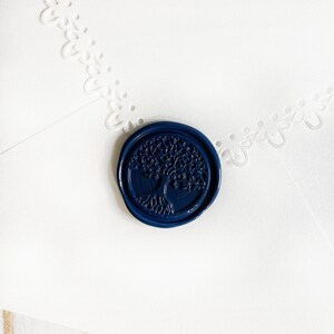 Navy Blue Tree Wedding Wax Seal Sticker, Self Adhesive Wax Seals, DIY ...