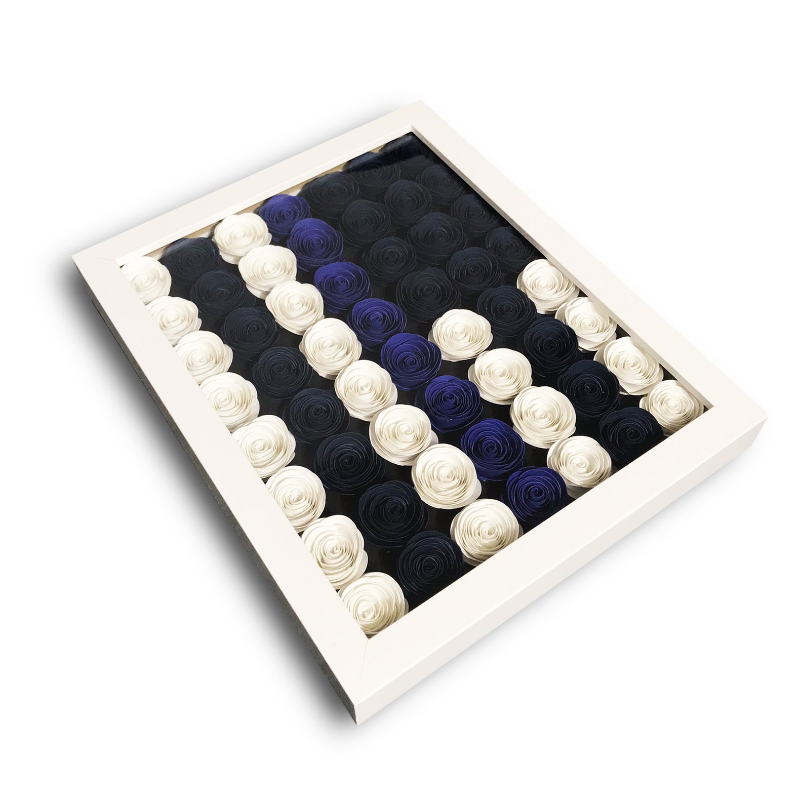 Thin Blue Line US Flag Custom Shadow Box Paper Flower Display - Etsy