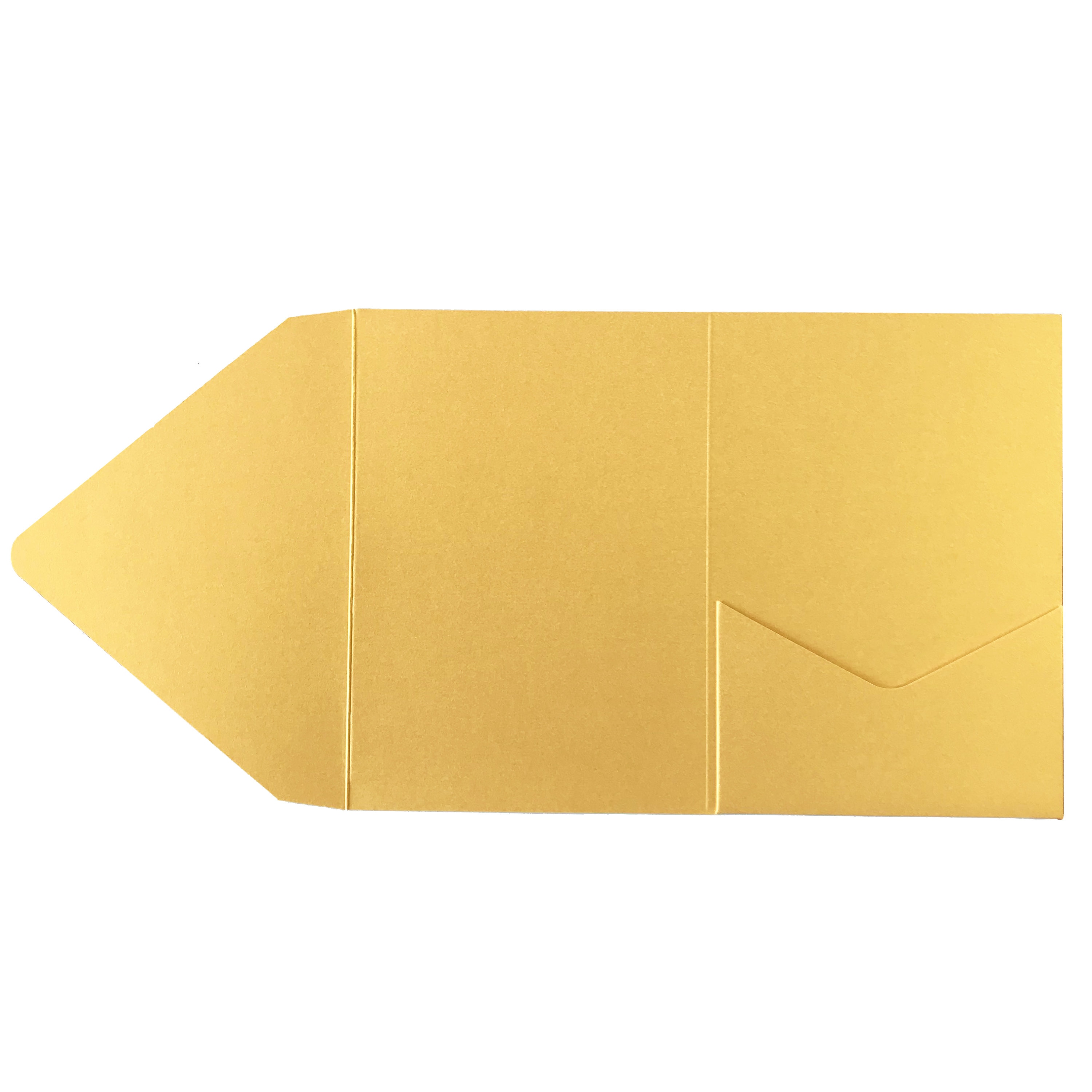 A7 Gold Pocket Fold Wedding Invitation Folder, Custom Invites for All ...