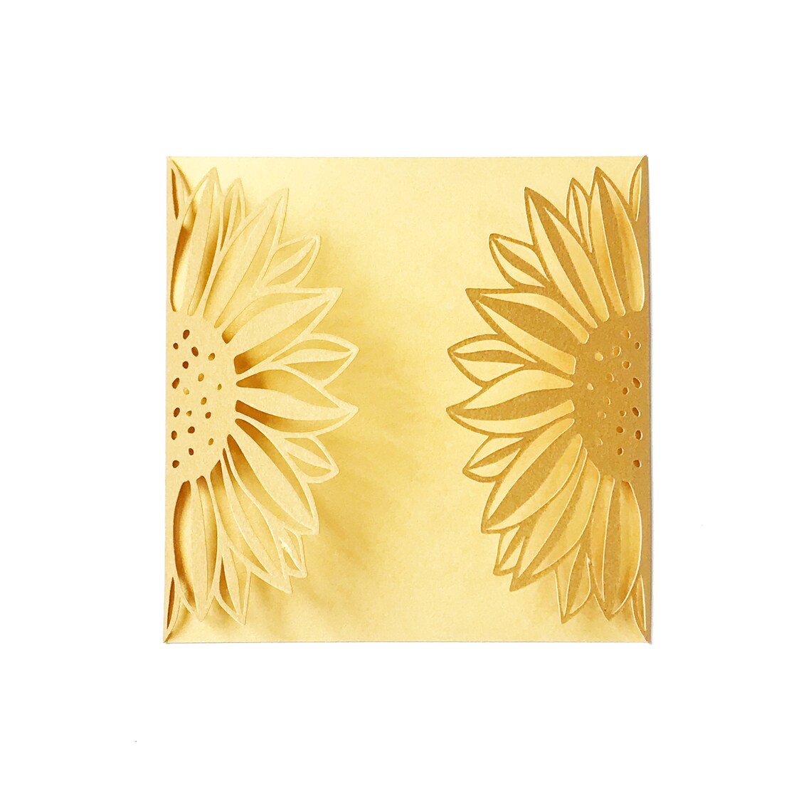 Gatefold Sunflower Wedding Invitation Folder Custom Invite | Etsy