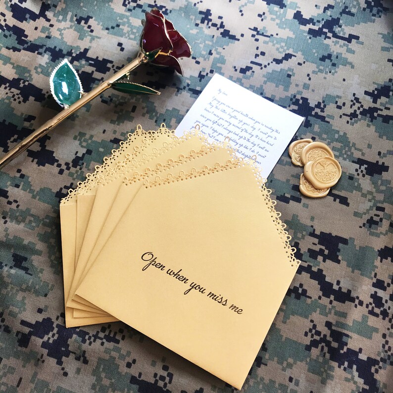 5 Gold Open When Letters/envelopes, Custom Letters to Open, Deployment ...