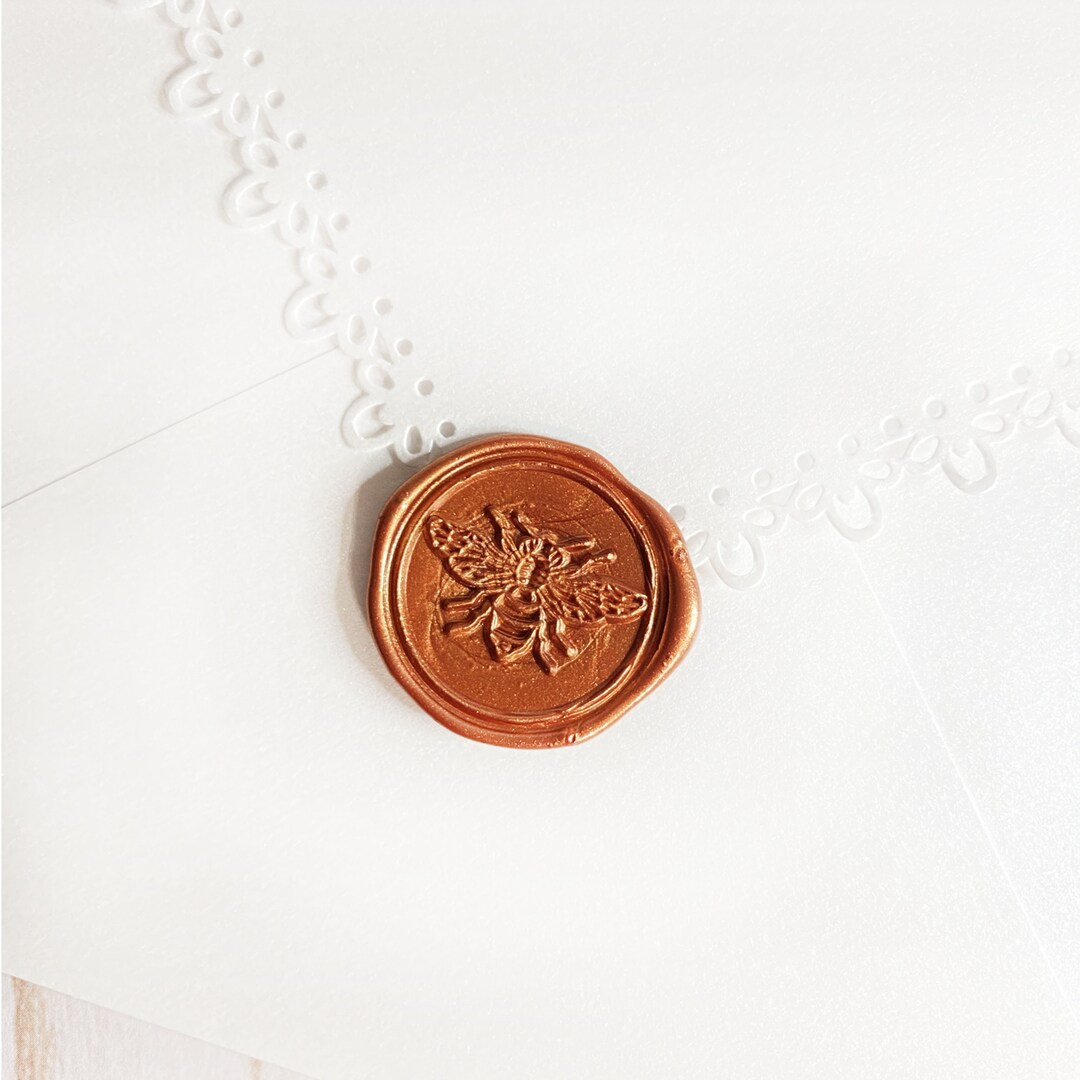 Copper Honey Bee Wedding Wax Seal Sticker, Self Adhesive Wax Seals, DIY ...