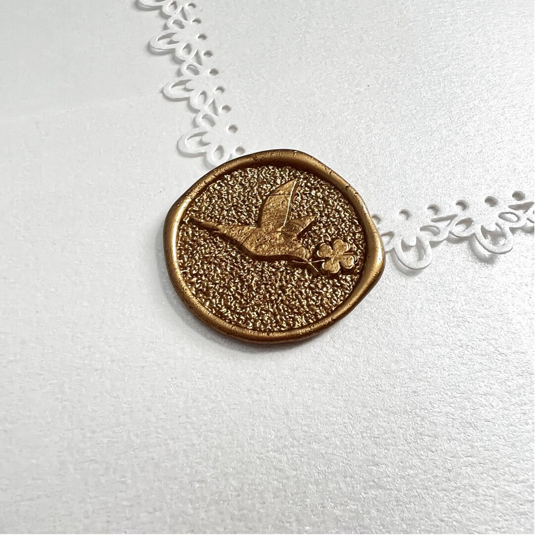 Gold Hummingbird Self Adhesive Wax Seals Stickers, Custom Envelope Wax ...