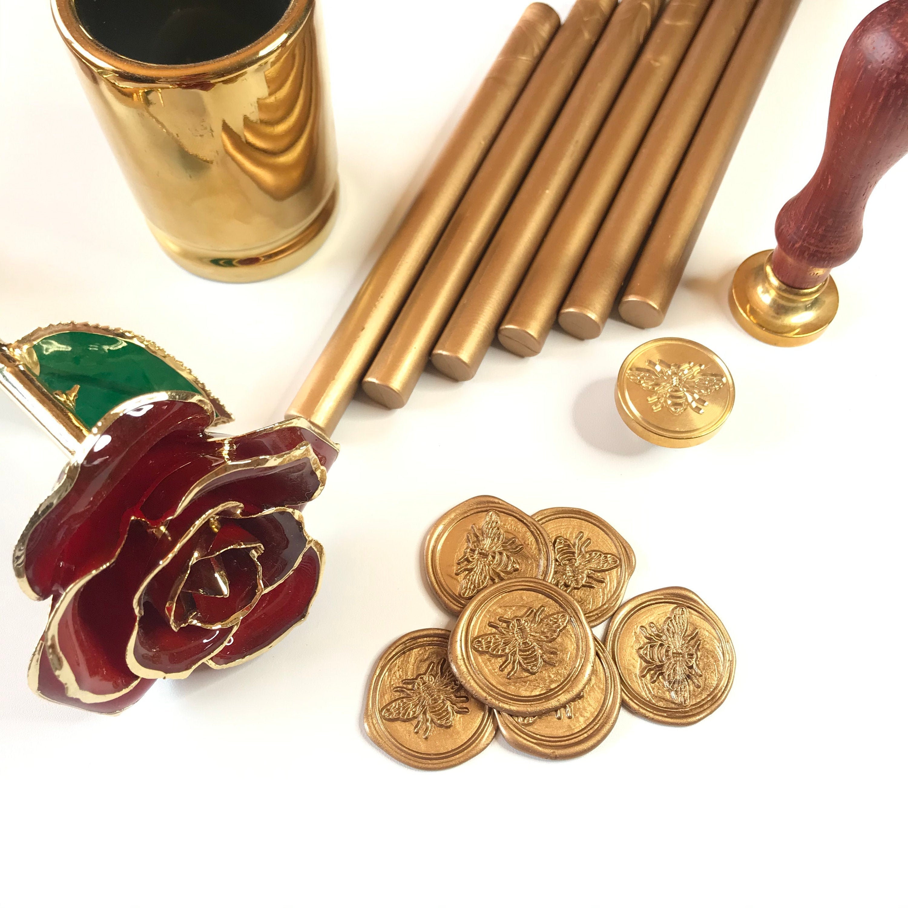 Gold Honey Bee Wax Seals Self Adhesive Wax Seals Wedding | Etsy