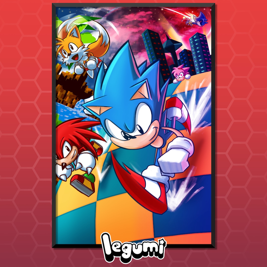 Classic Sonic Genesis Poster - Etsy