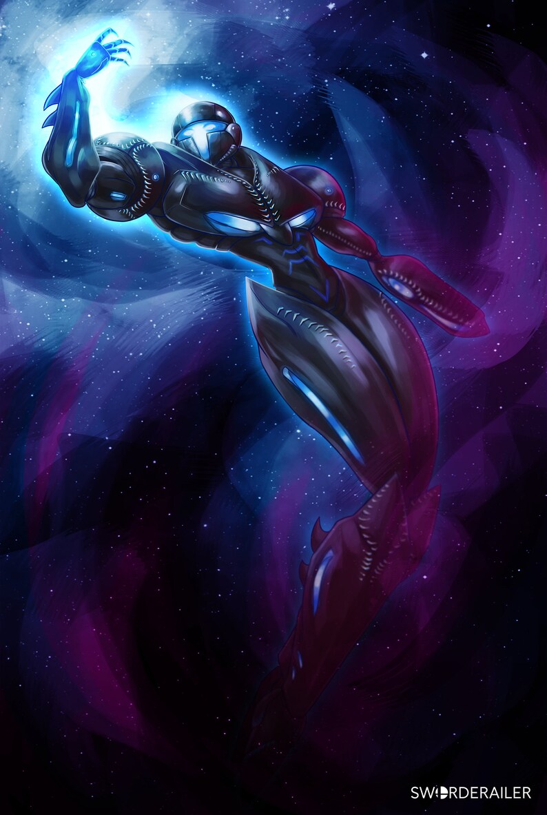 Metroid Dark Samus Phazon Queen Poster - Etsy