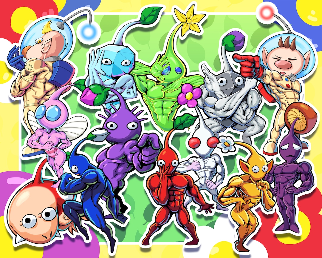 Jojo Pikmin - Buff Pikmin Sticker Series and Sticker Sheet - Etsy