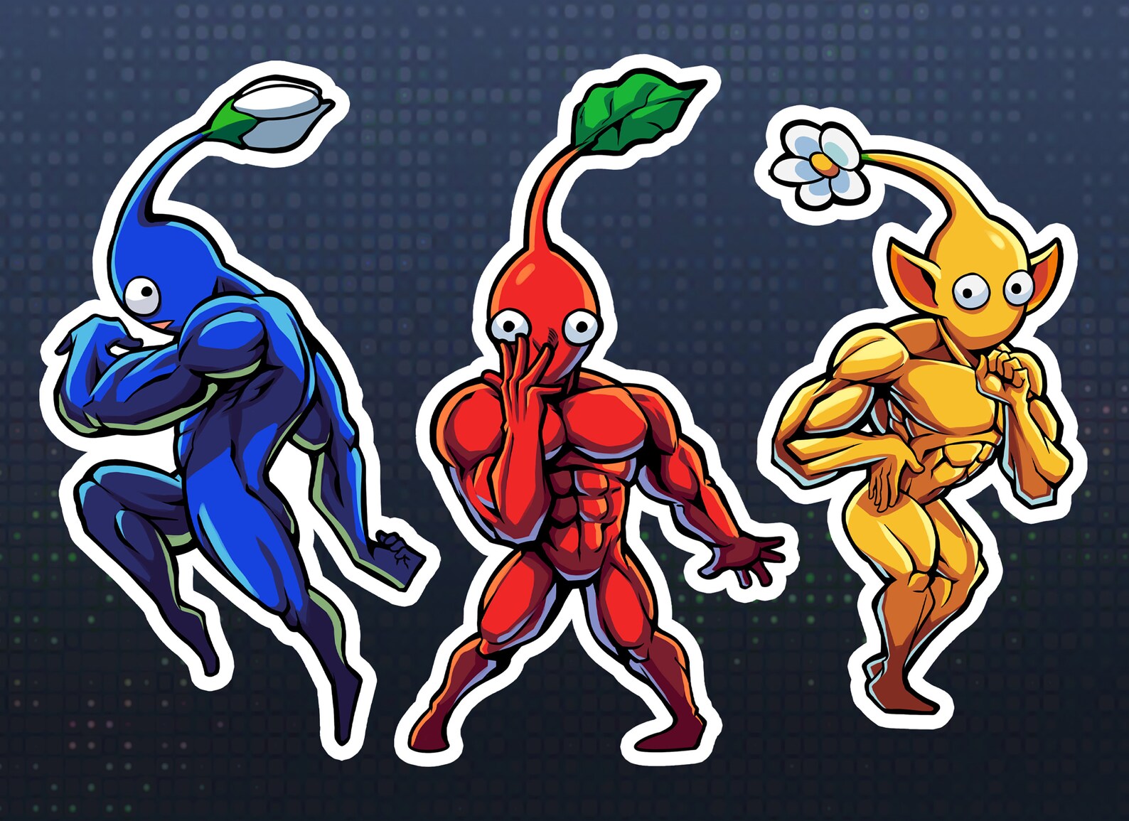 Jojo Pikmin Buff Pikmin Sticker Series - Etsy