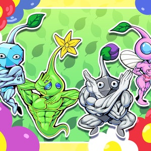 Jojo Pikmin - Buff Pikmin Sticker Series and Sticker Sheet - Etsy