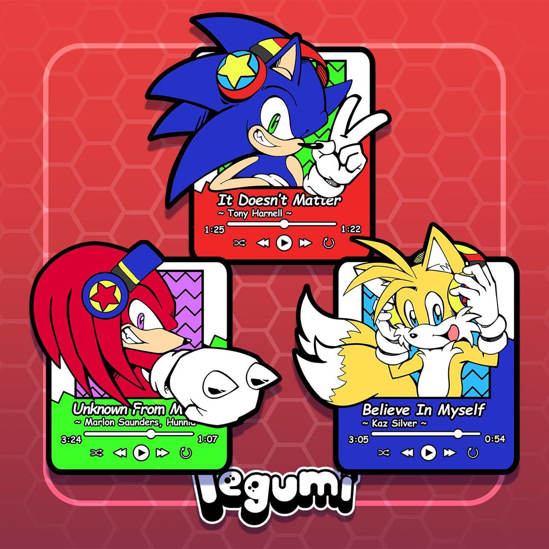Hero Story Music Player Enamel Pins - Sonic the Hedgehog Gold Enamel ...