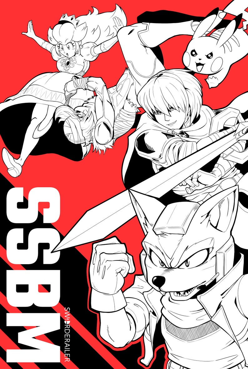 SSBM and SSBU Poster Set Super Smash Bros. Ultimate/melee - Etsy