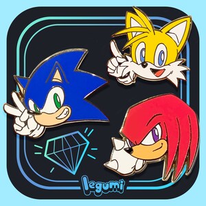Sonic and Friend's Enamel Pin Pack Sonic the Hedgehog Enamel Pins - Etsy