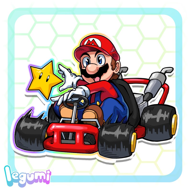 Mario Kart Super Star Sticker!! - Etsy